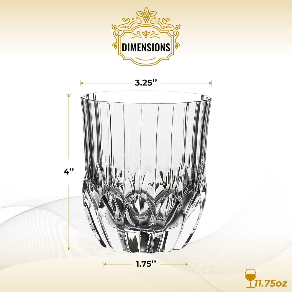 Italian Crystal Double Rocks Glass Set – Crafted in Tuscany – HISTORY ...