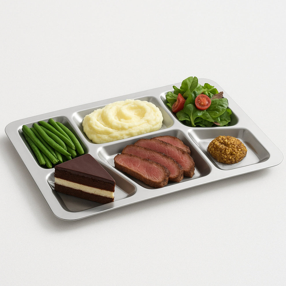 Prison-Style Stainless Steel Mess Tray Mid-Century Set of 2 – HISTORY ...